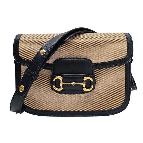 Gucci | Bags | Gucci Vintage Rice Canvas Horsebit 955 Shoulder Bag ...